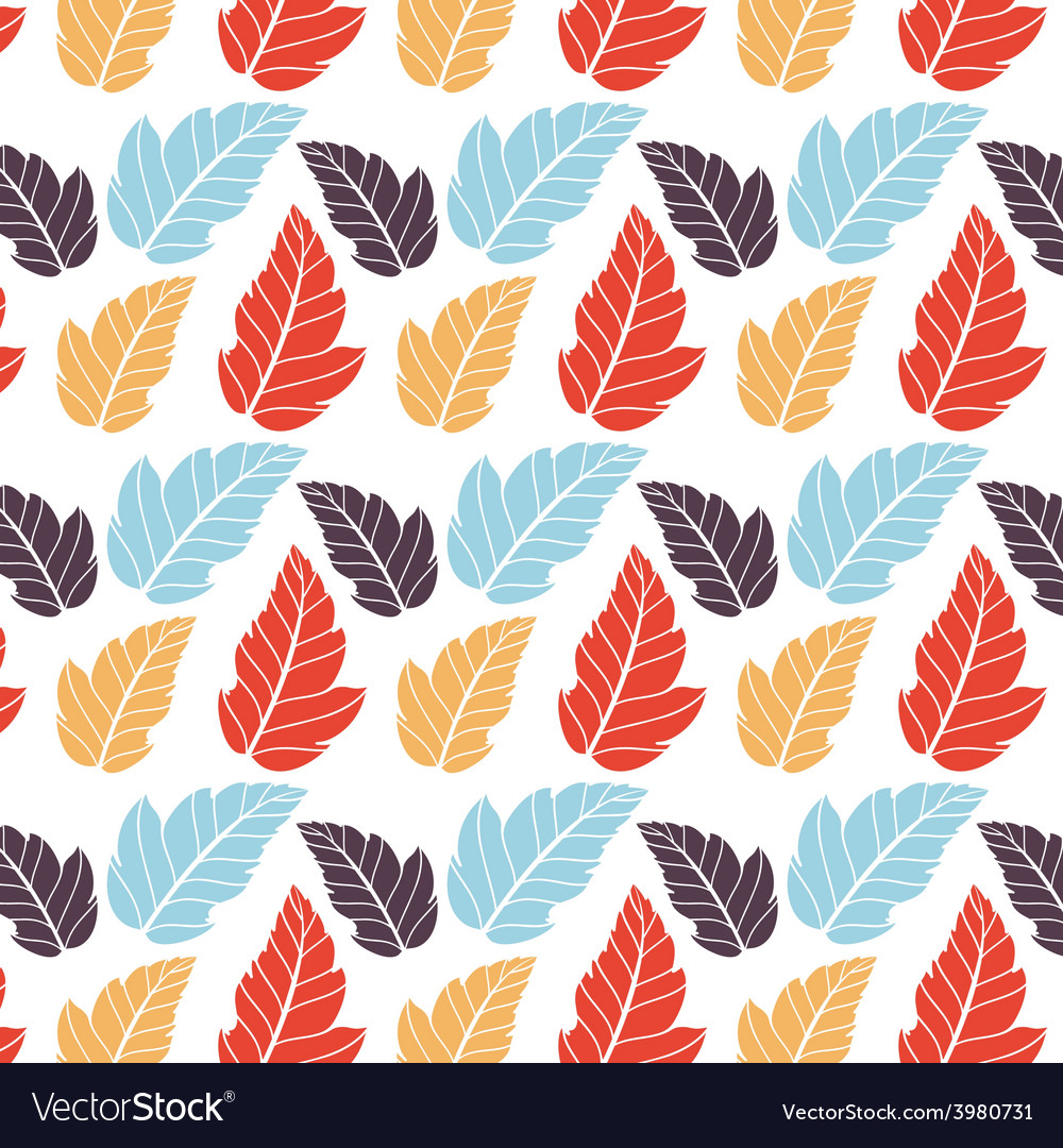 Colored pattern on leaves theme autumn pattern Vector Image