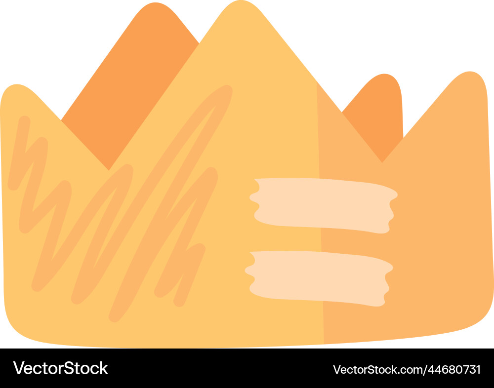 Crown made of paper Royalty Free Vector Image - VectorStock