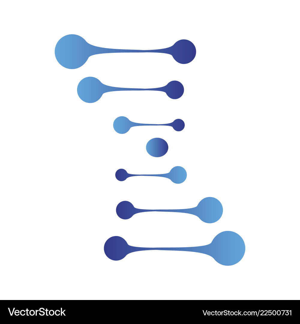 Dna genetic sign elements and icons collection Vector Image
