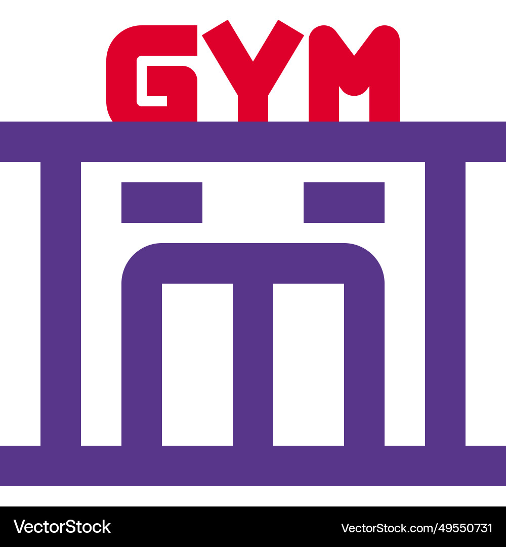 Gymnasium building layout isolated on a white Vector Image