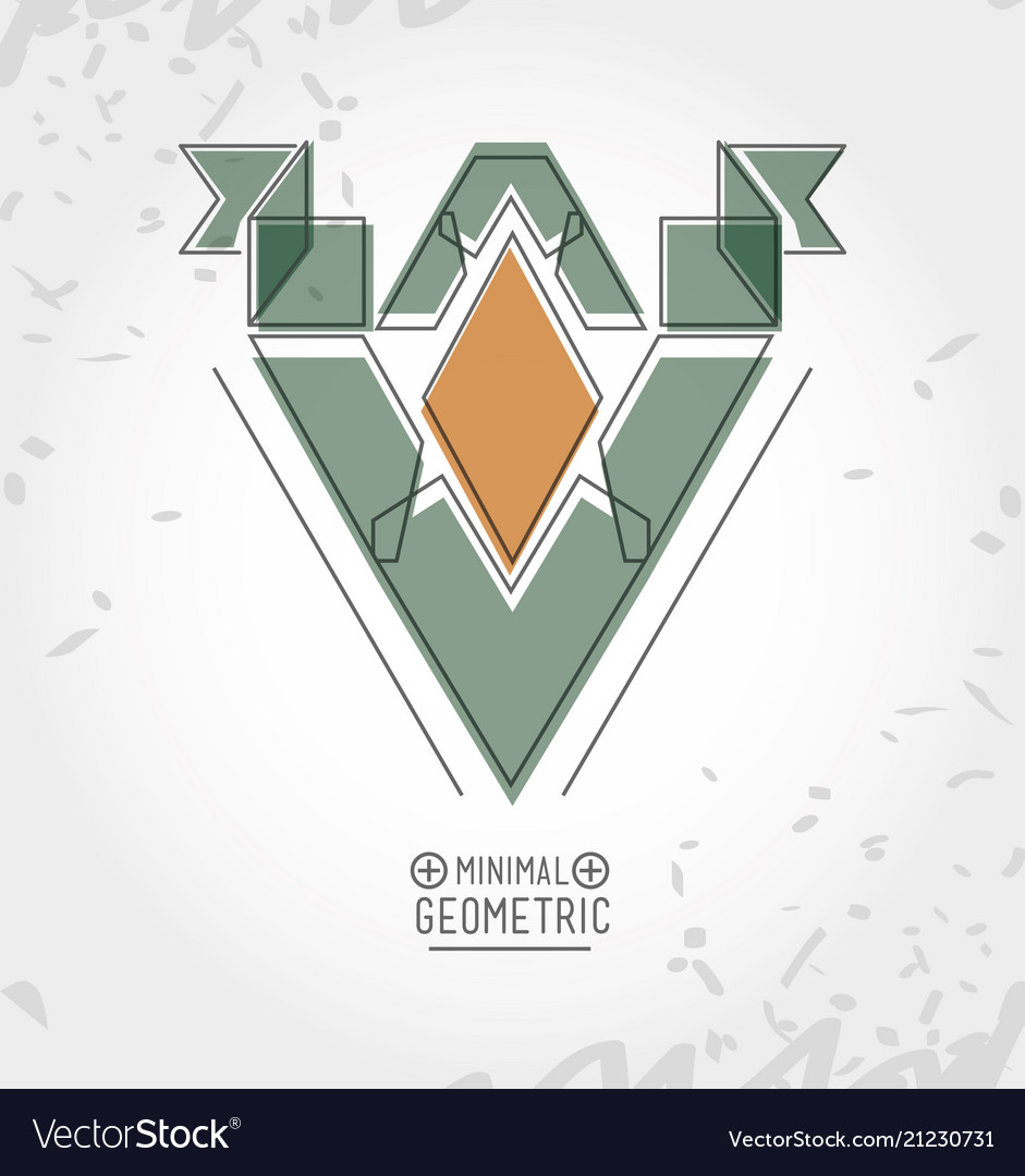 Minimal geometric template frame Royalty Free Vector Image