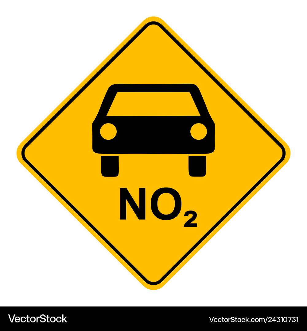 No2 car and road sign Royalty Free Vector Image