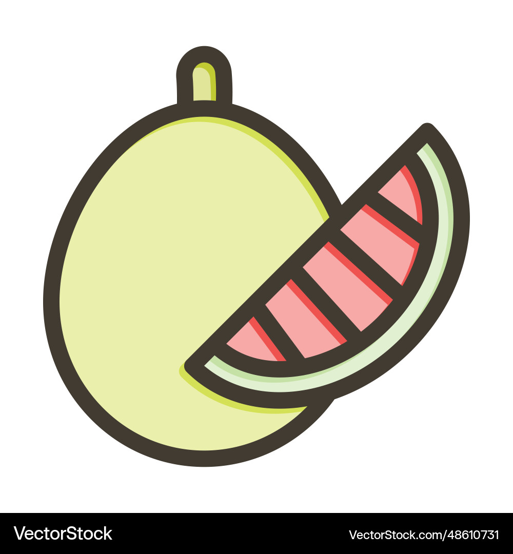 Pomelo thick line filled colors for personal Vector Image
