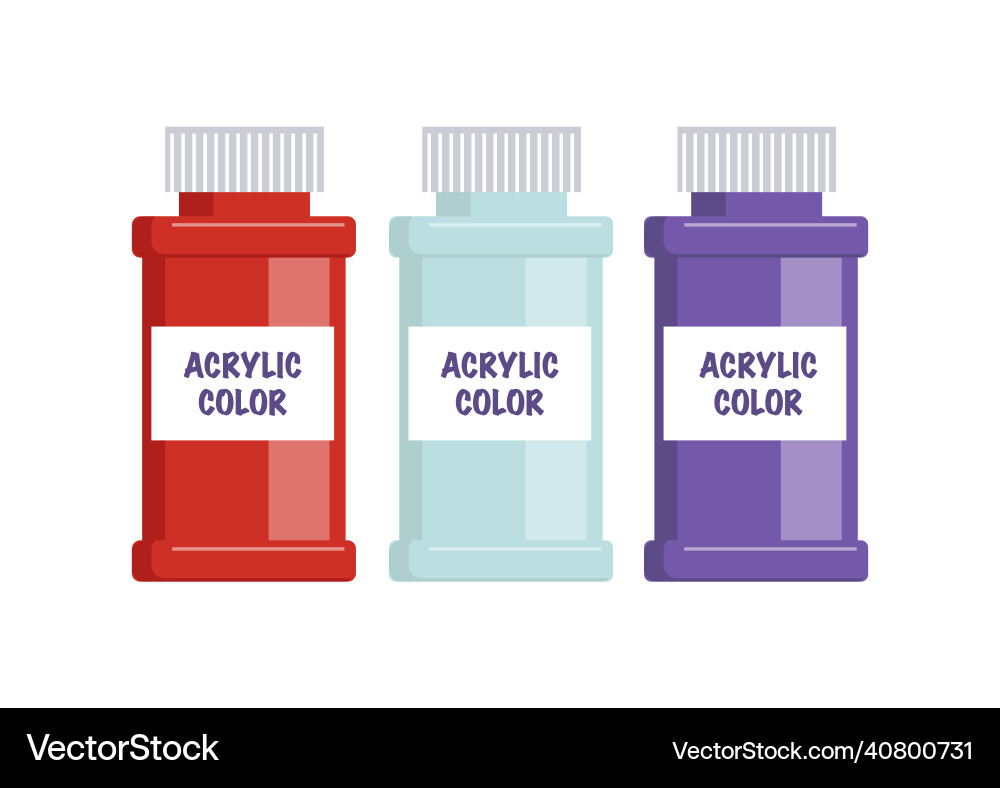 Set of colorful paints Royalty Free Vector Image