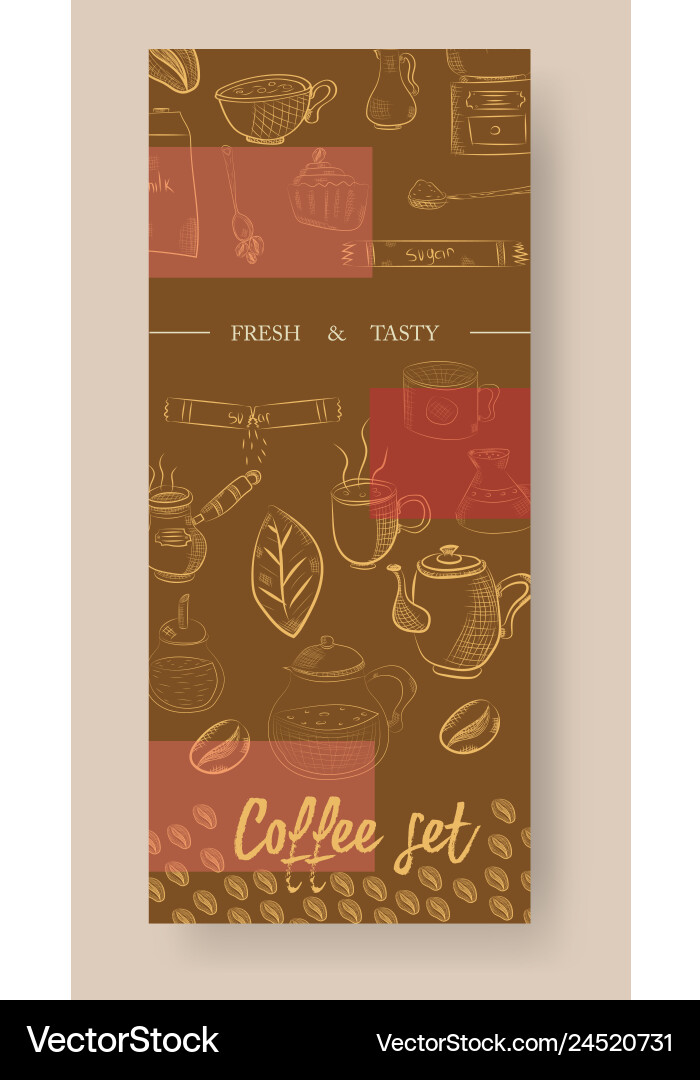 Set of vertical banners with graphic design Vector Image