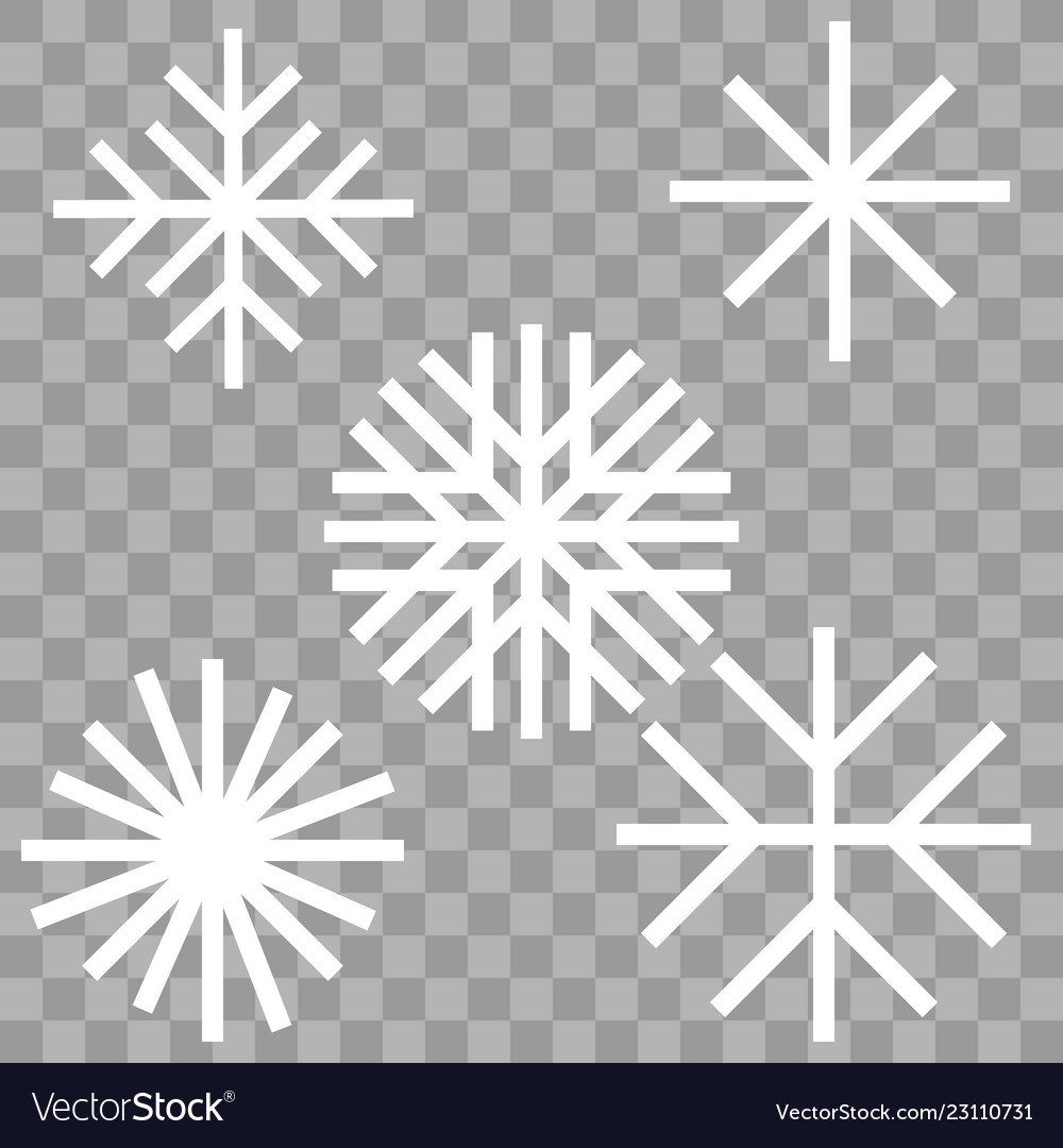 Snowflake winter set Royalty Free Vector Image