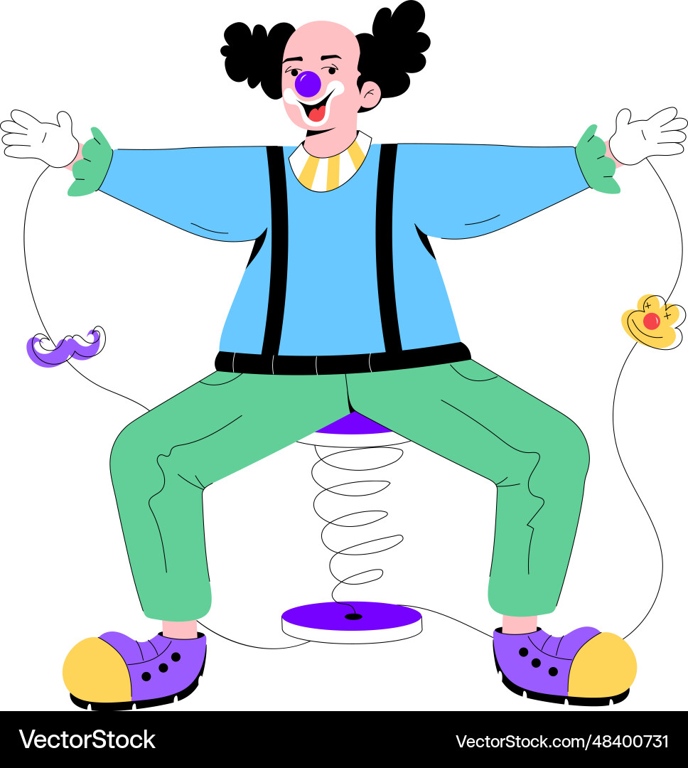 Spring clown Royalty Free Vector Image - VectorStock