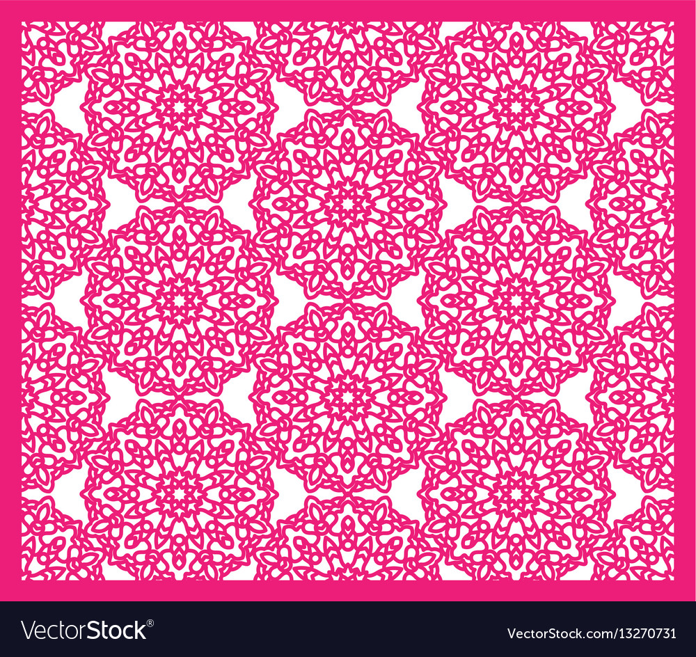 Square pattern panel for laser cutting with Vector Image