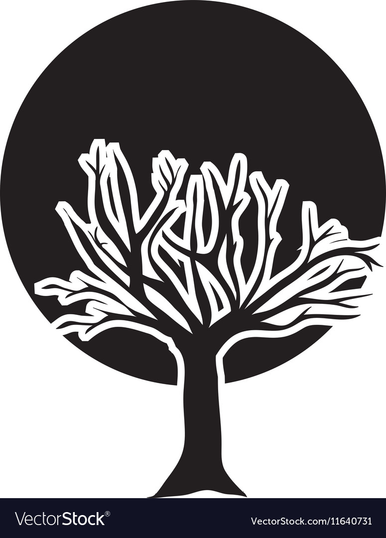 Tree abstract icon image Royalty Free Vector Image