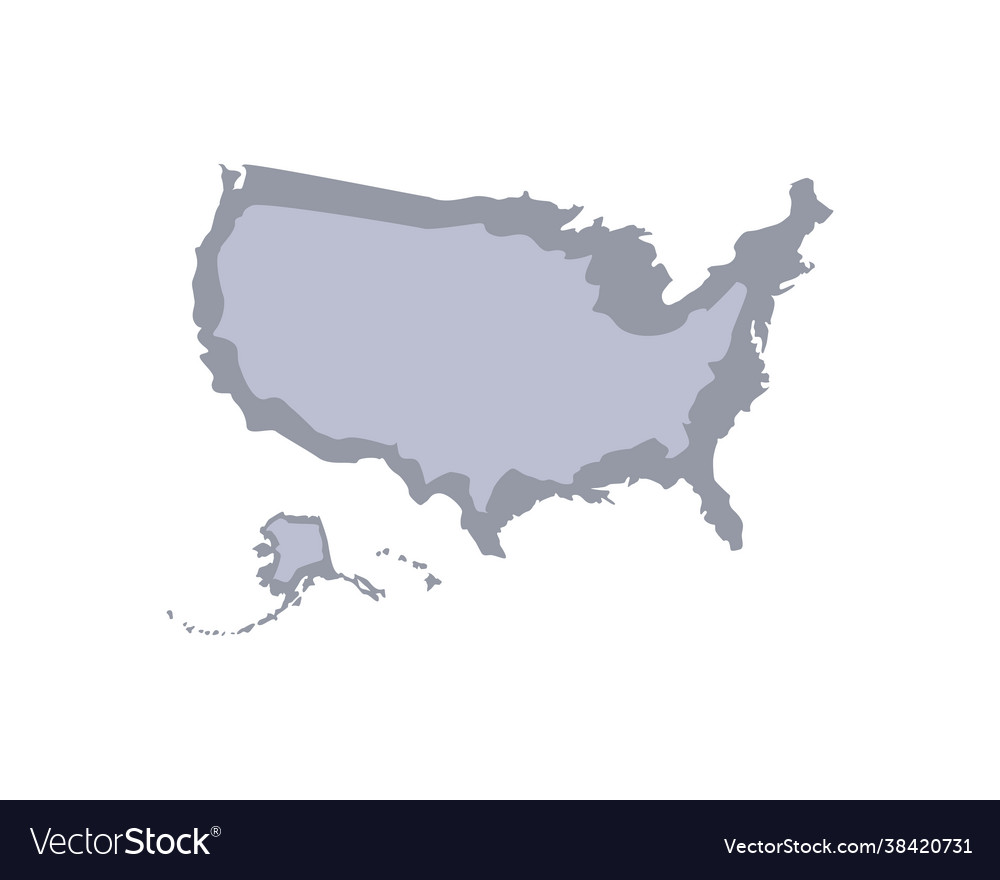 Usa map gray Royalty Free Vector Image - VectorStock
