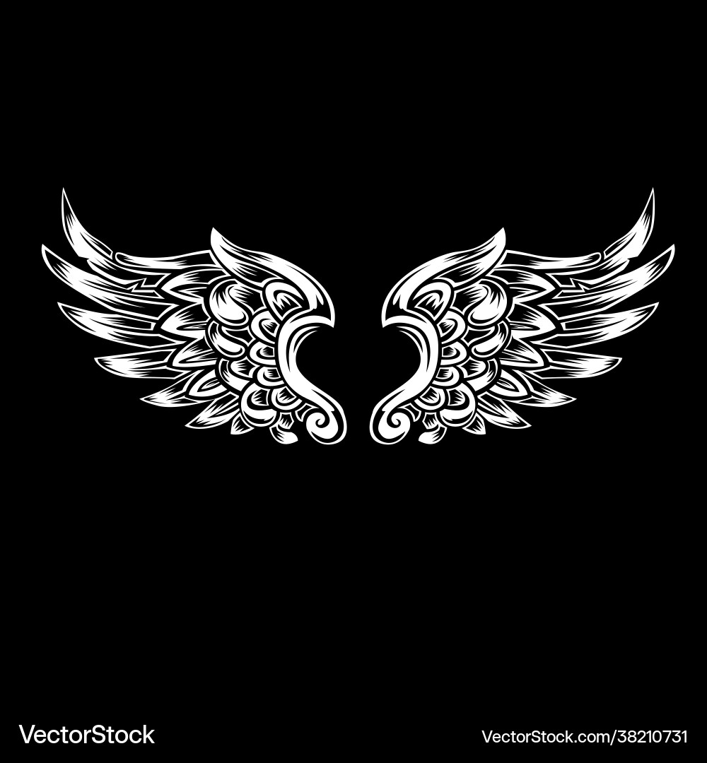 Wings logo wing brand and logotype wing Royalty Free Vector
