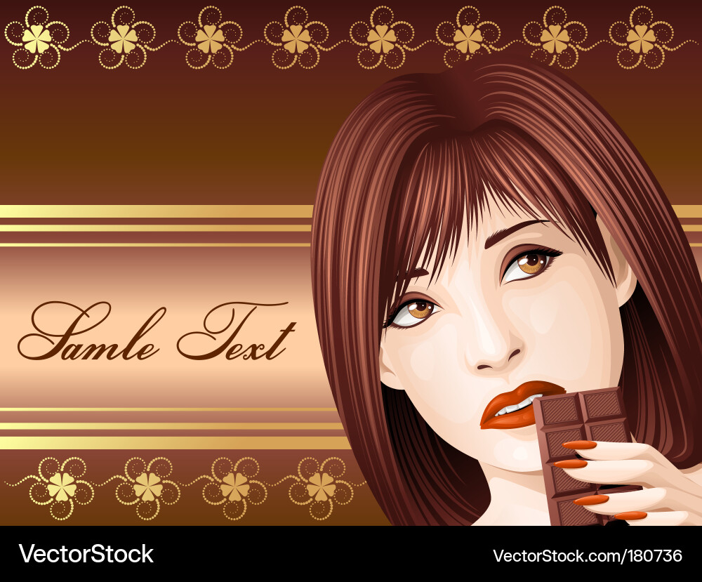 Chocolate girl Royalty Free Vector Image - VectorStock
