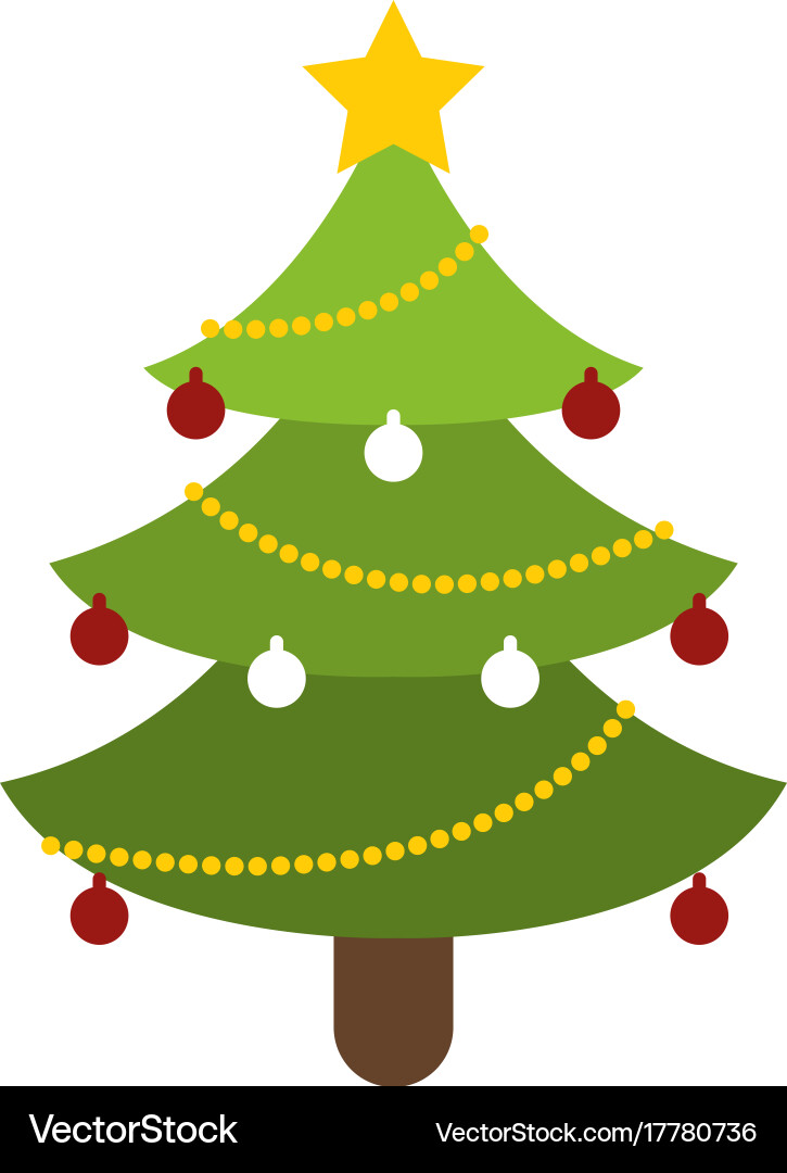 Christmas tree icon image Royalty Free Vector Image