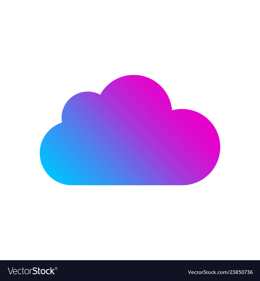 Colored cloud icon on white background logo Vector Image