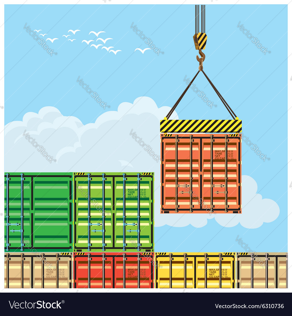 Container handling Royalty Free Vector Image - VectorStock