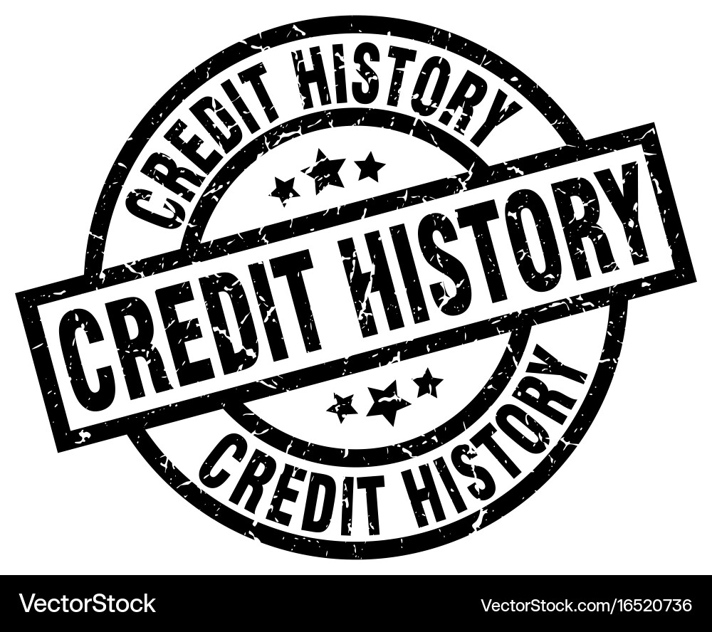 Credit history round grunge black stamp Royalty Free Vector