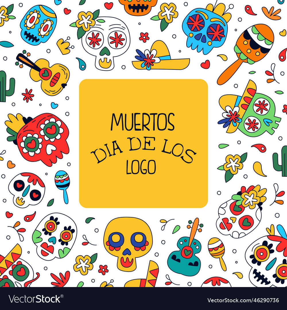 Dia de los muertos banner day of the dead Vector Image
