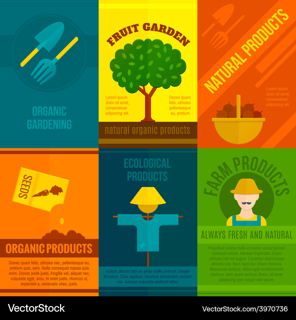 Ecological Posters Set Royalty Free Vector Image