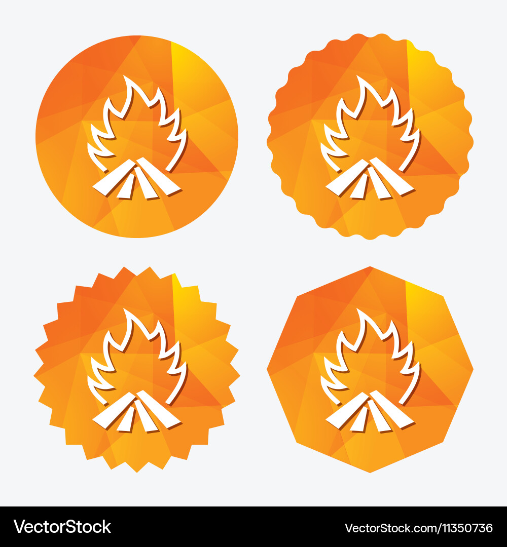 Fire flame sign icon heat symbol Royalty Free Vector Image