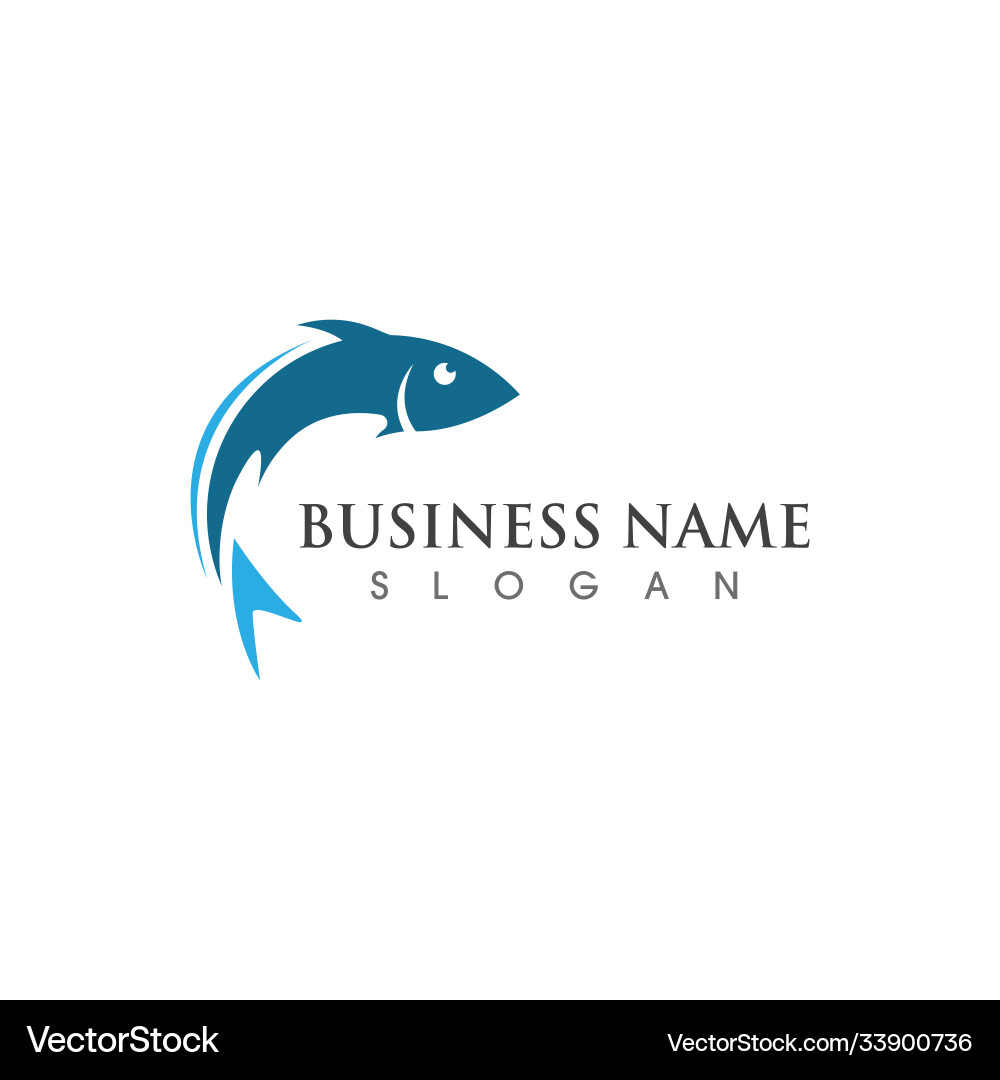 Fish logo and symbol symbols Royalty Free Vector Image