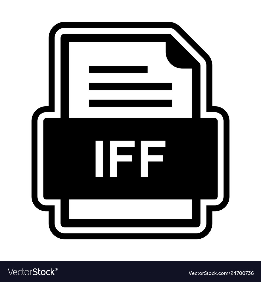 Iff file document icon Royalty Free Vector Image