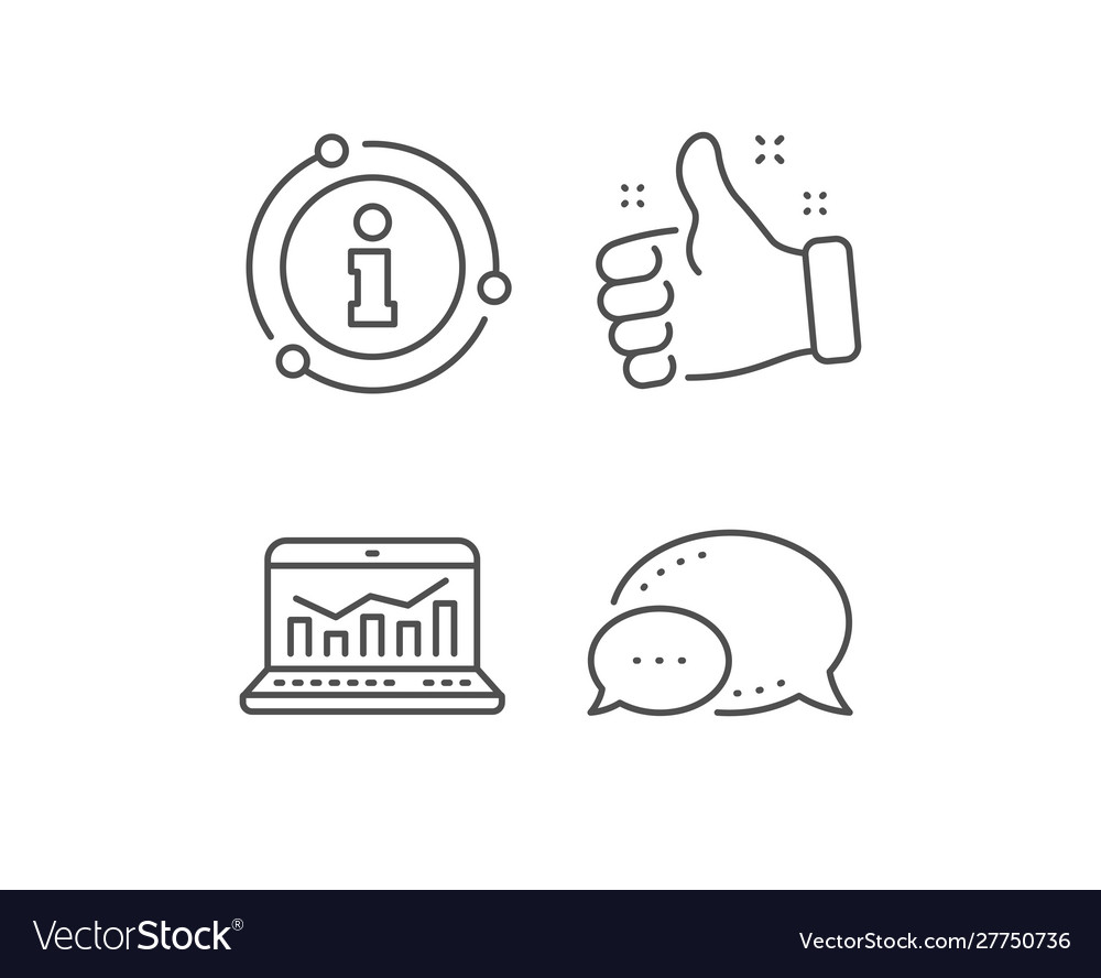 Marketing statistics line icon web analytics Vector Image