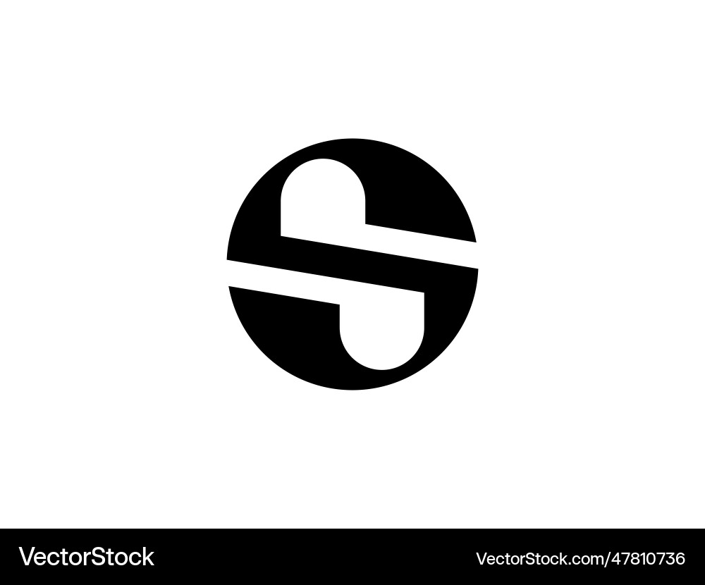 Modern and stylish letter s in a circle shape Vector Image