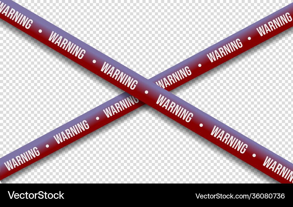 Red and white lines barrier tape the pole Vector Image