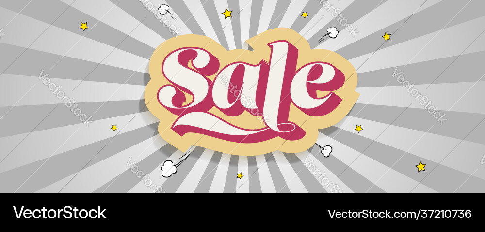 Sale vintage text design over background Vector Image