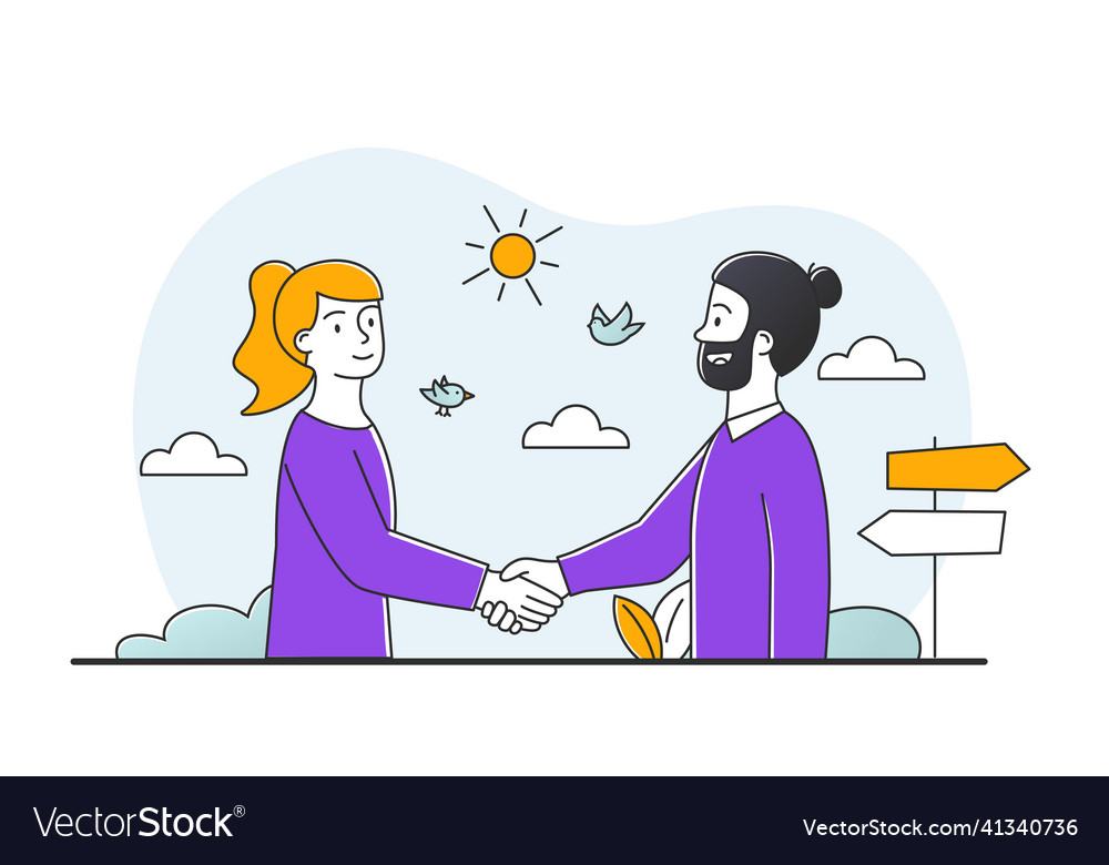 Shake hands concept Royalty Free Vector Image - VectorStock