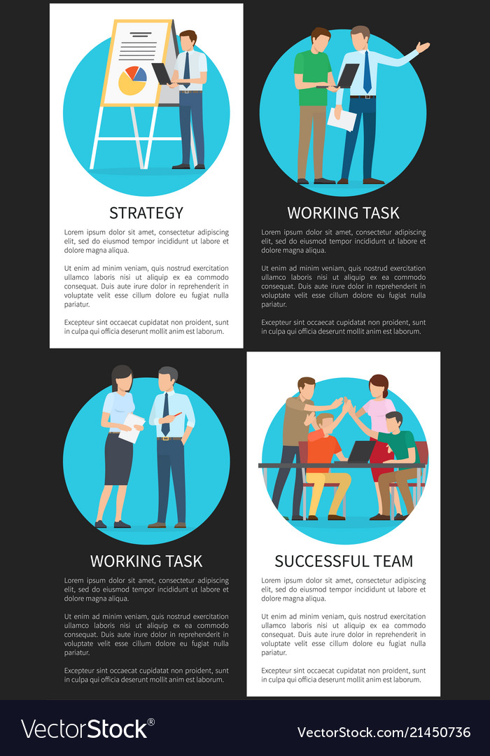 Strategy and working task Royalty Free Vector Image