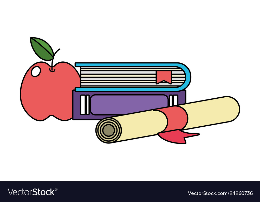 Study elements cartoon Royalty Free Vector Image