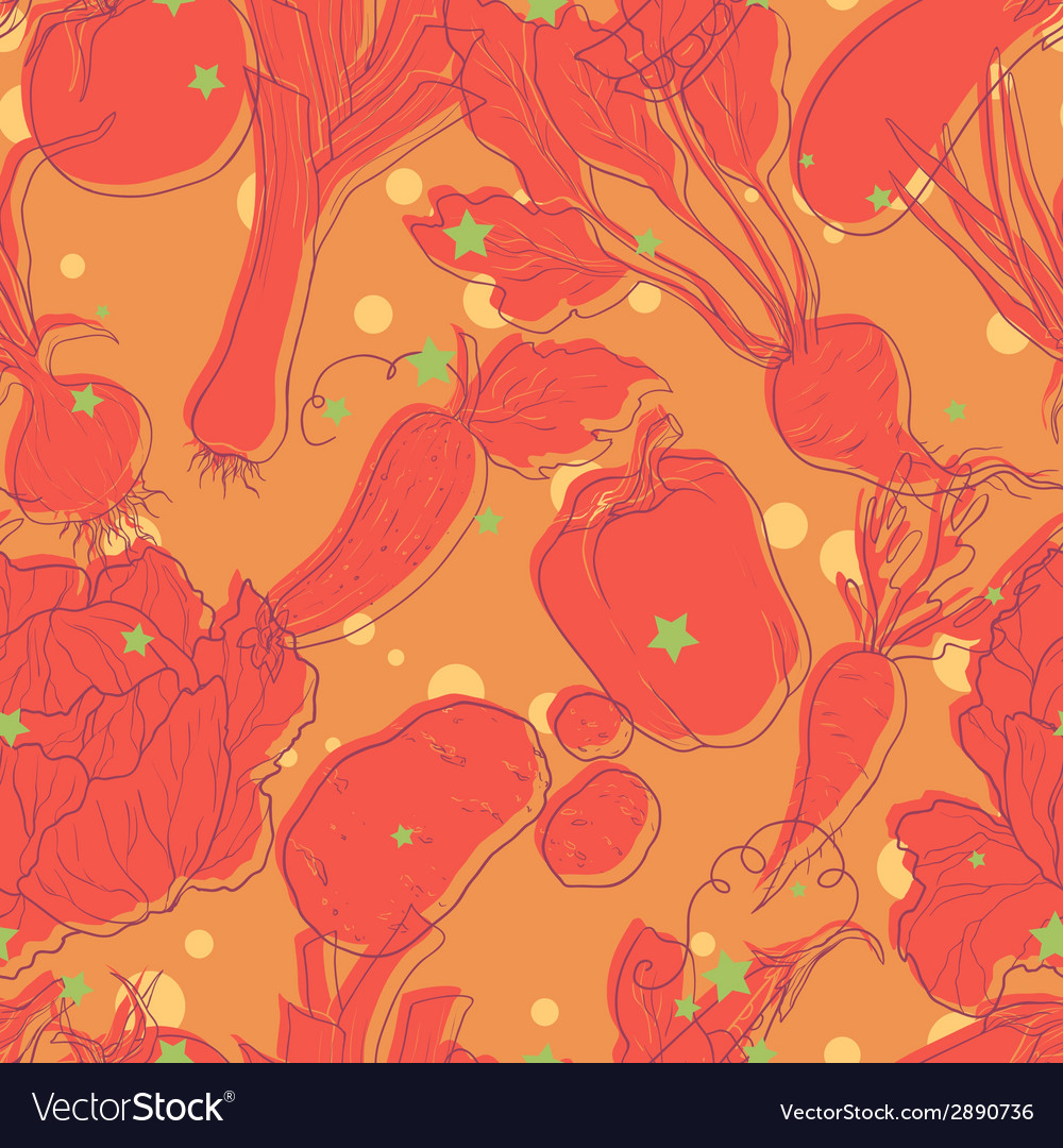 Vegetable pattern Royalty Free Vector Image - VectorStock