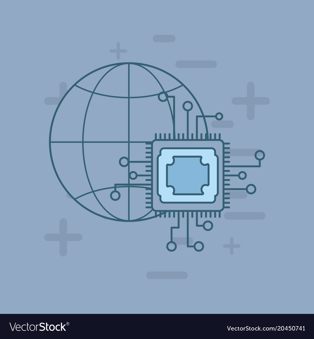 Artificial intelligence design Royalty Free Vector Image