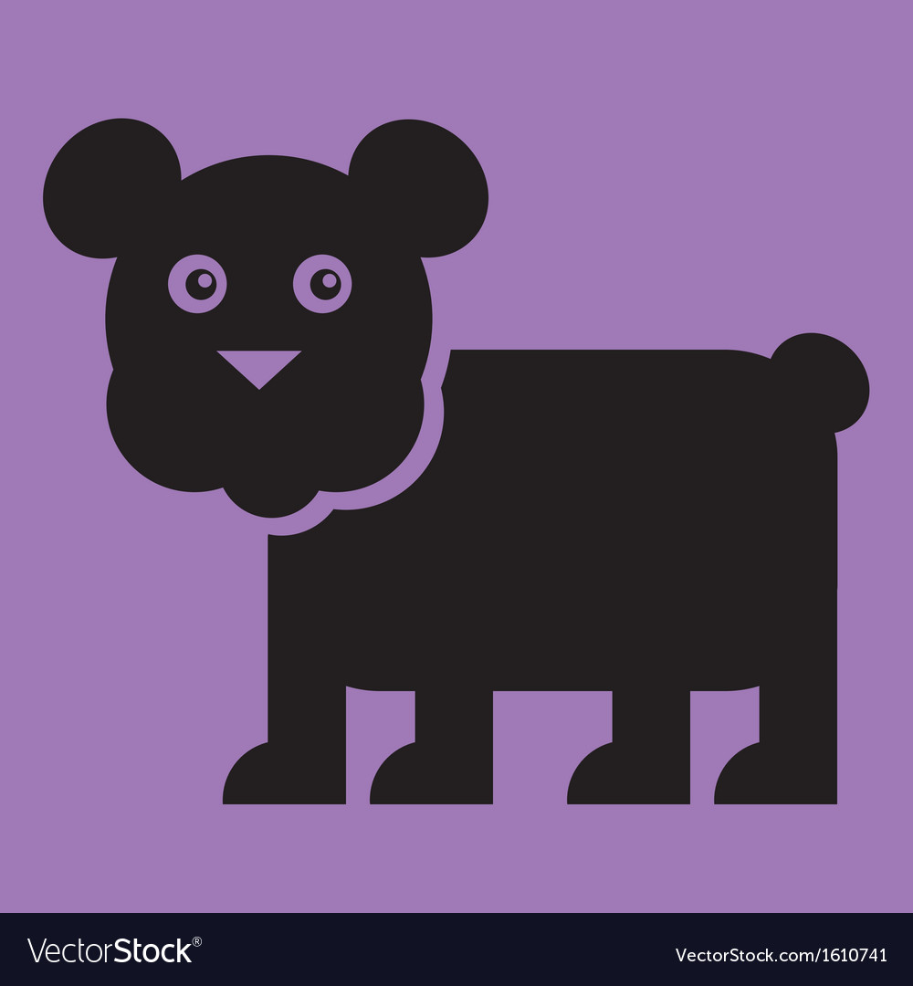 Bear flat Royalty Free Vector Image - VectorStock