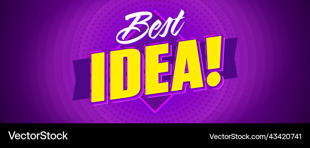 Best idea sale banner design template Royalty Free Vector