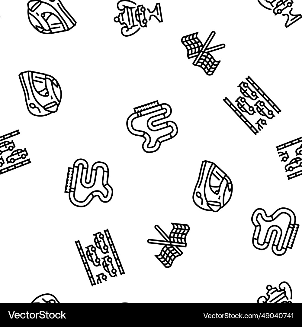 Car race vehicle speed auto seamless Royalty Free Vector
