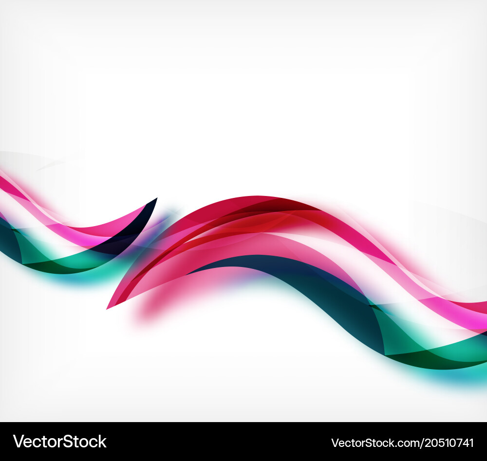 Colorful wavy stripe on white background Vector Image