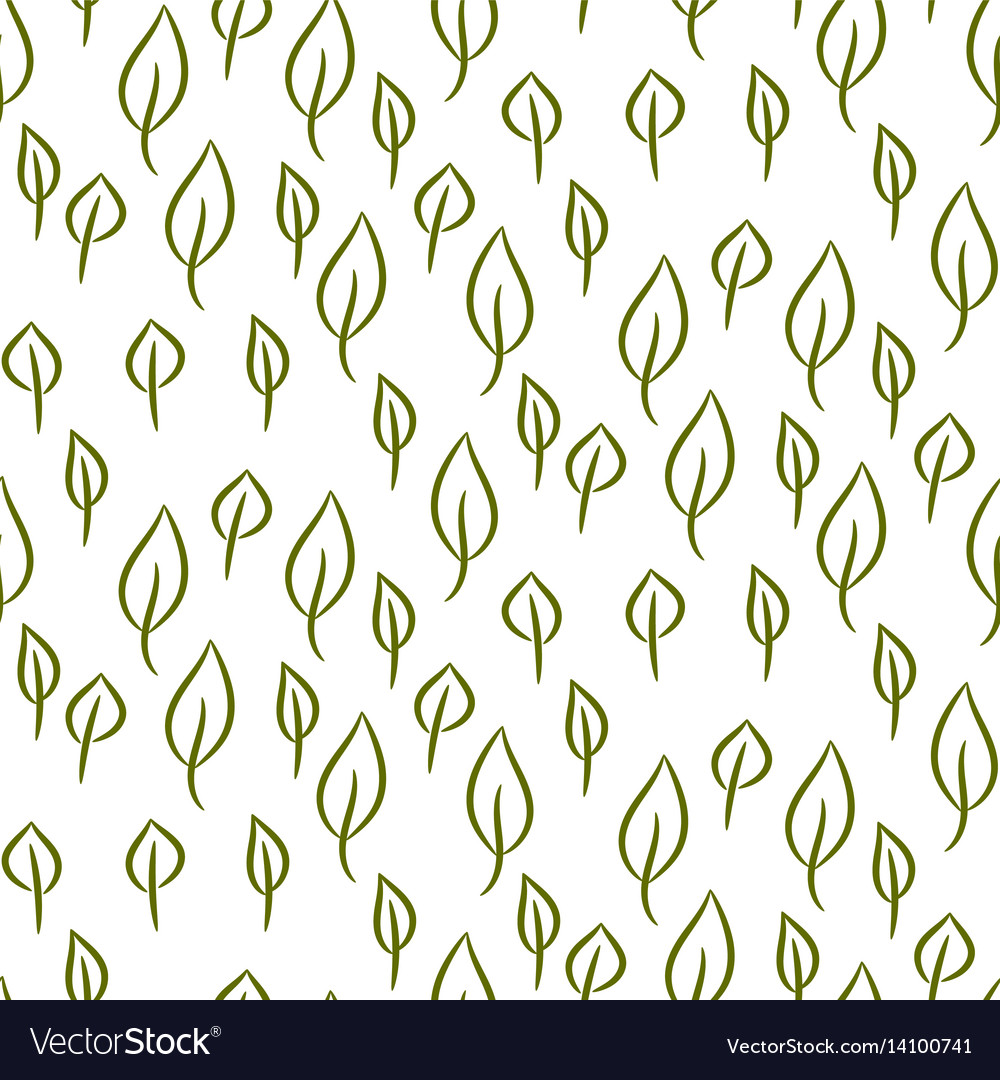 Foliage line seamless pattern Royalty Free Vector Image