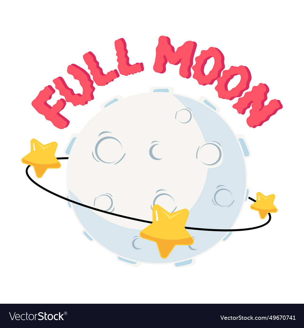 Full moon Royalty Free Vector Image - VectorStock