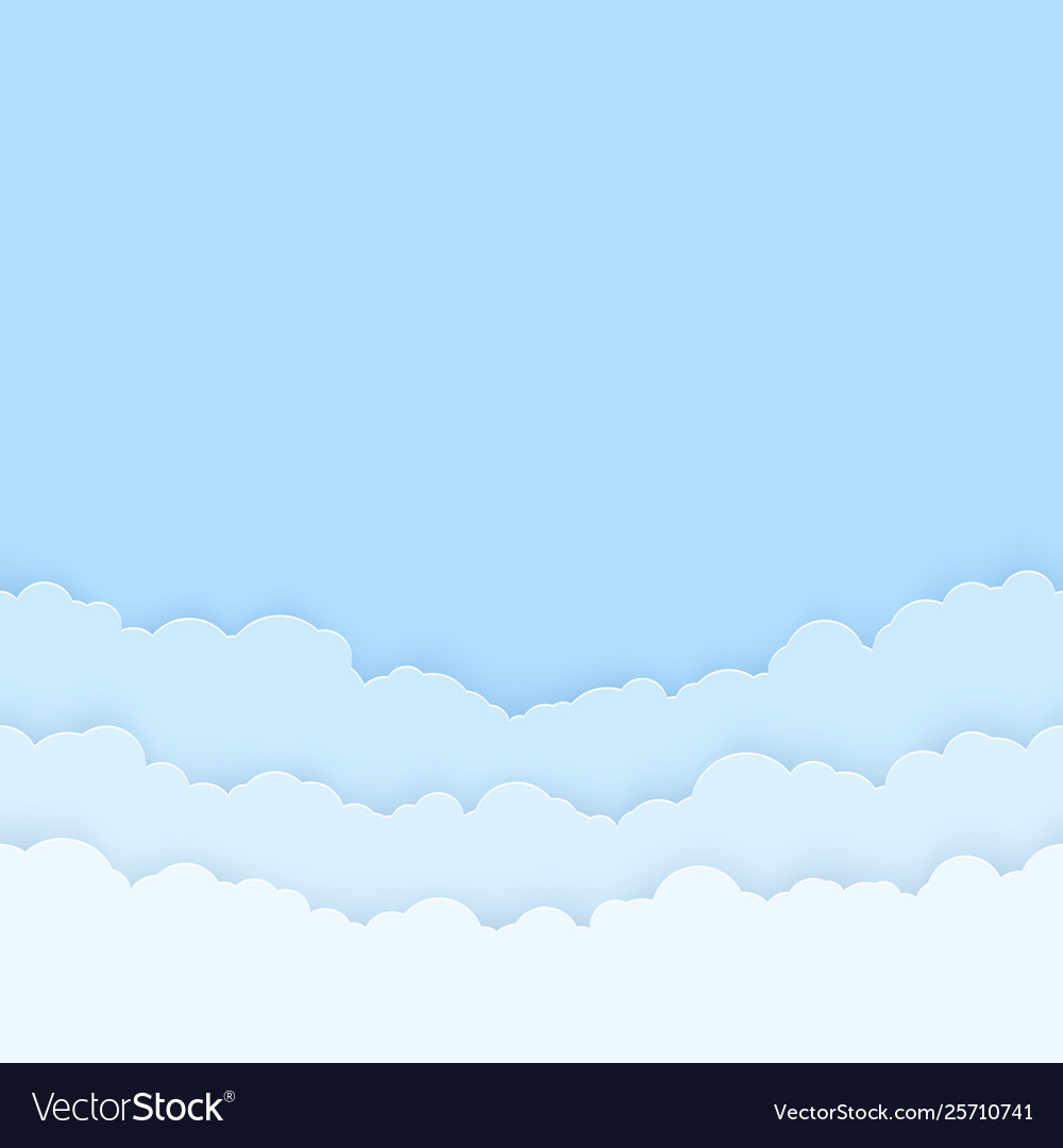 Horizontal seamless clouds skyline repeat texture Vector Image