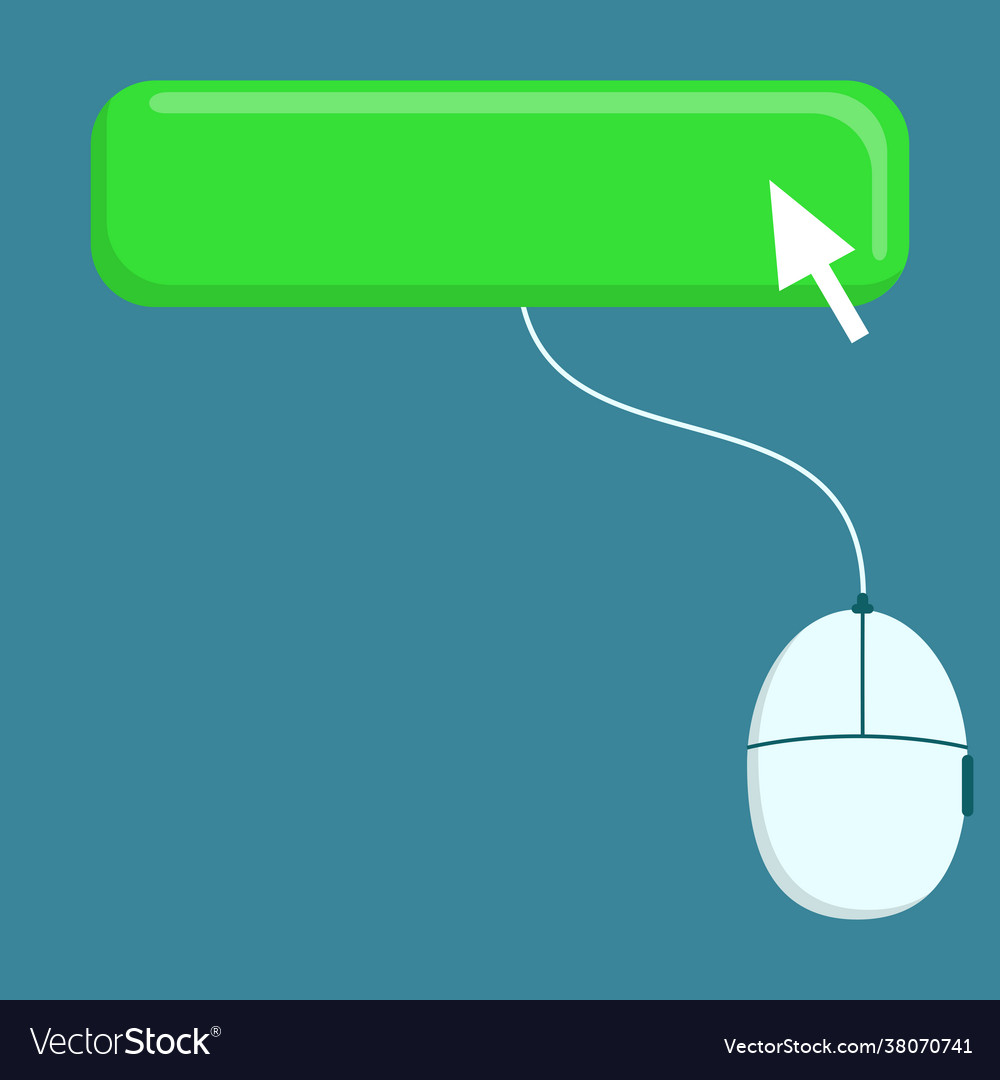 Mouse cursor clicking button Royalty Free Vector Image