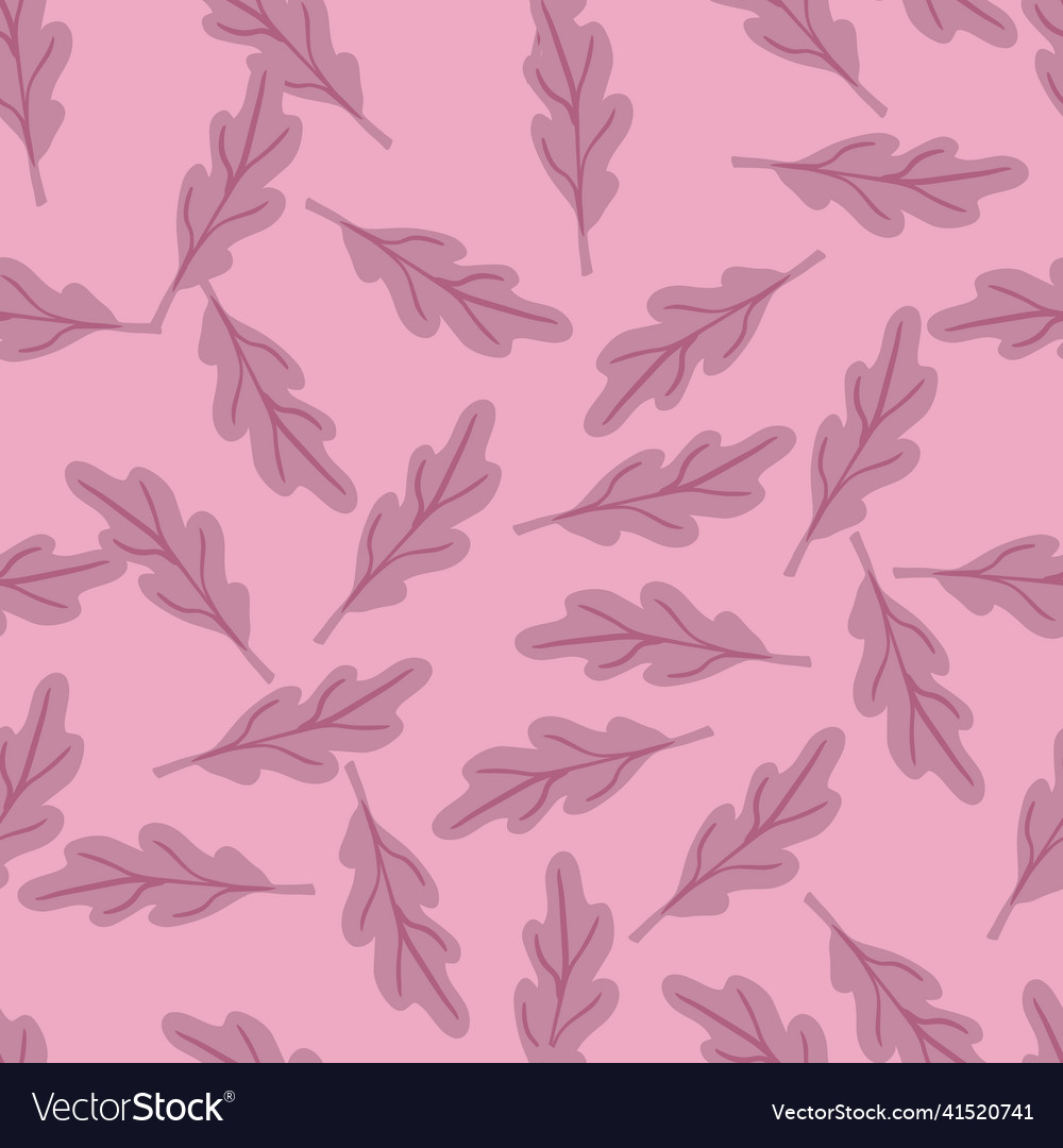 Oak leaf seamless pattern plant background Vector Image