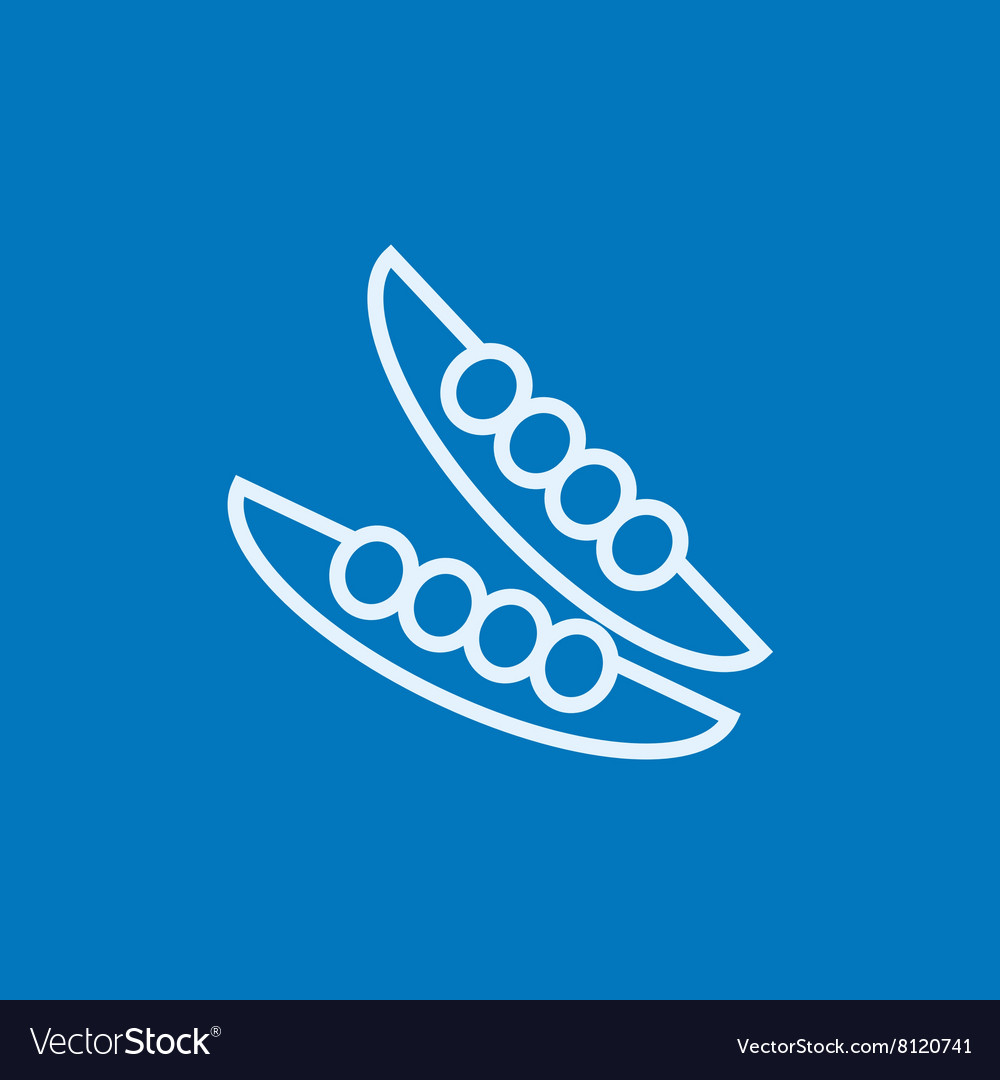 Peapod line icon Royalty Free Vector Image - VectorStock