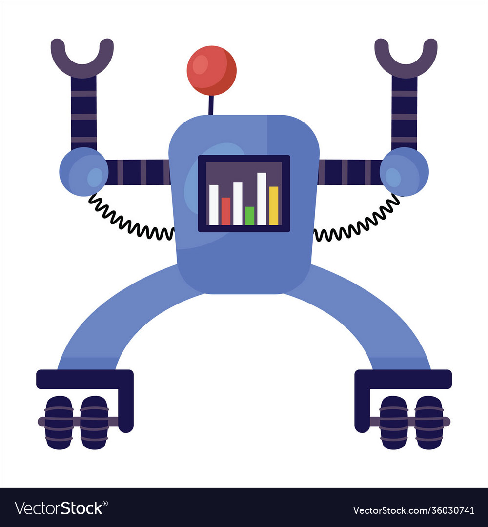Technical robot Royalty Free Vector Image - VectorStock