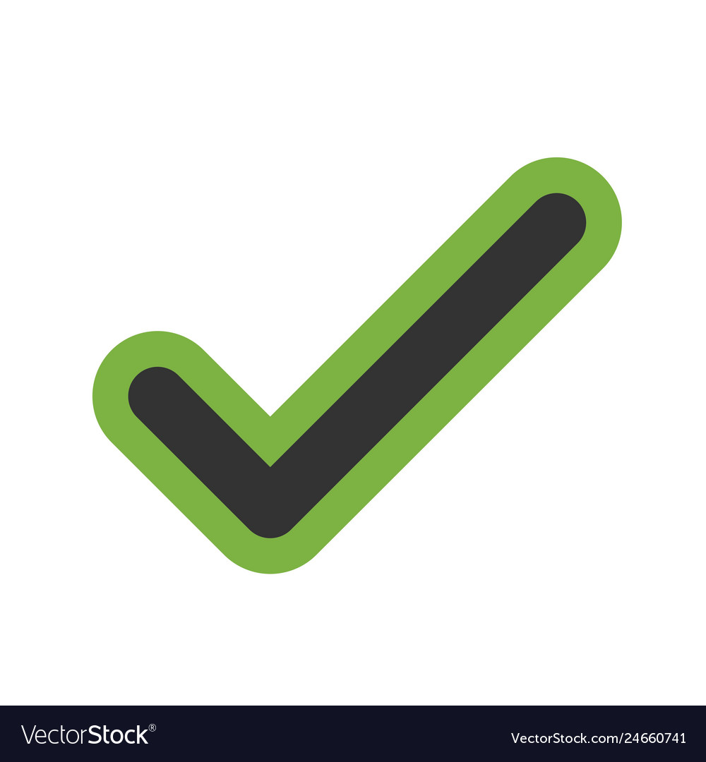 Tick icon Royalty Free Vector Image - VectorStock