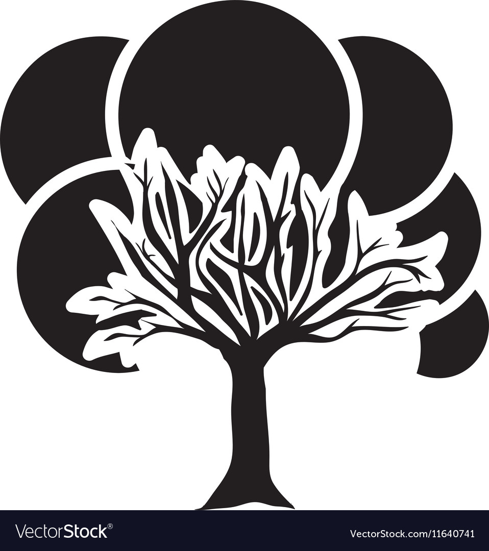 Tree abstract icon image Royalty Free Vector Image