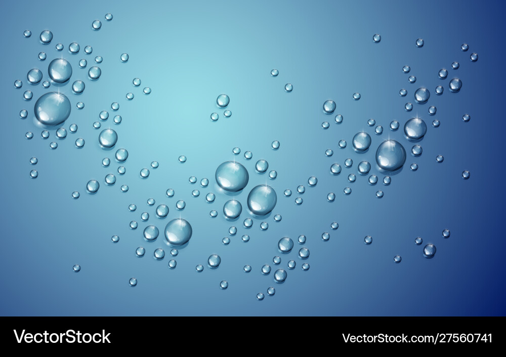 Water drops in shower or pool condensate rain Vector Image