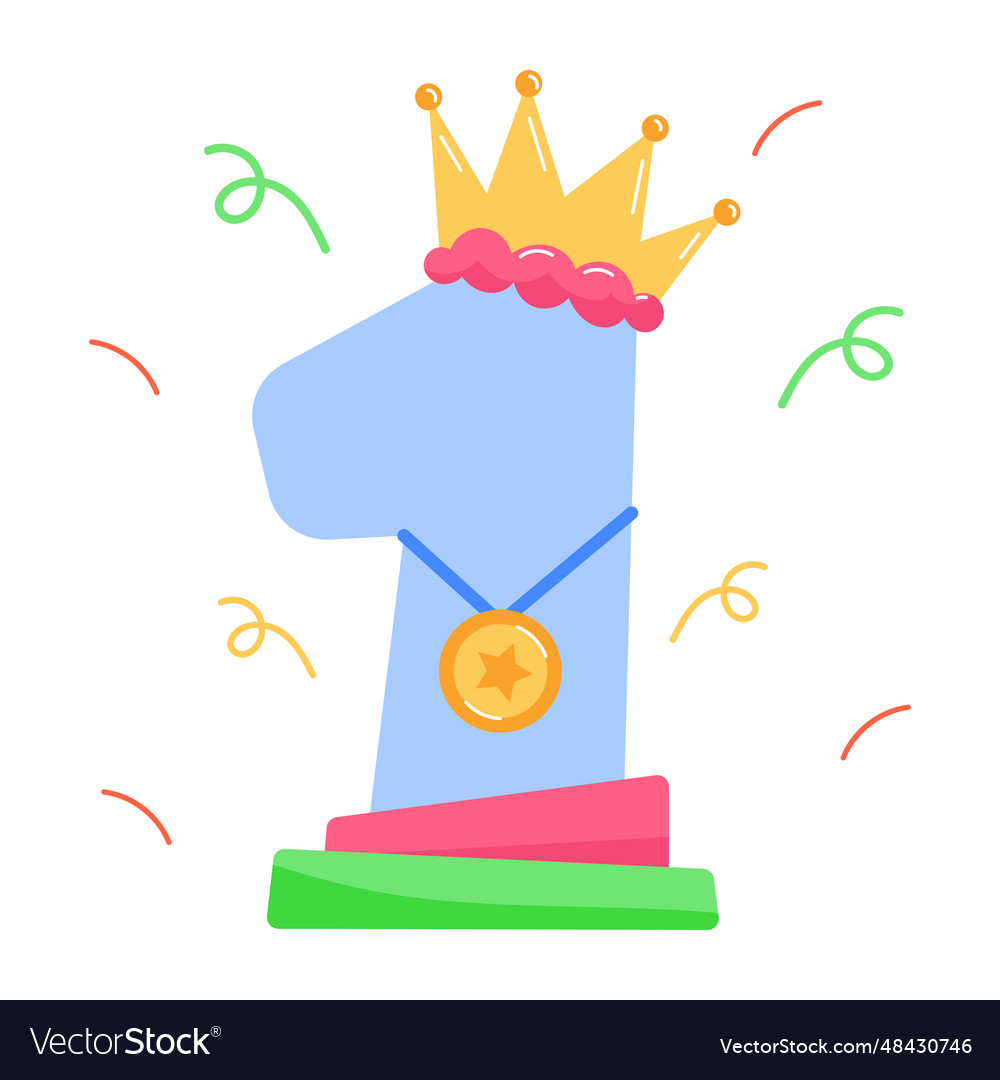 1st position Royalty Free Vector Image - VectorStock