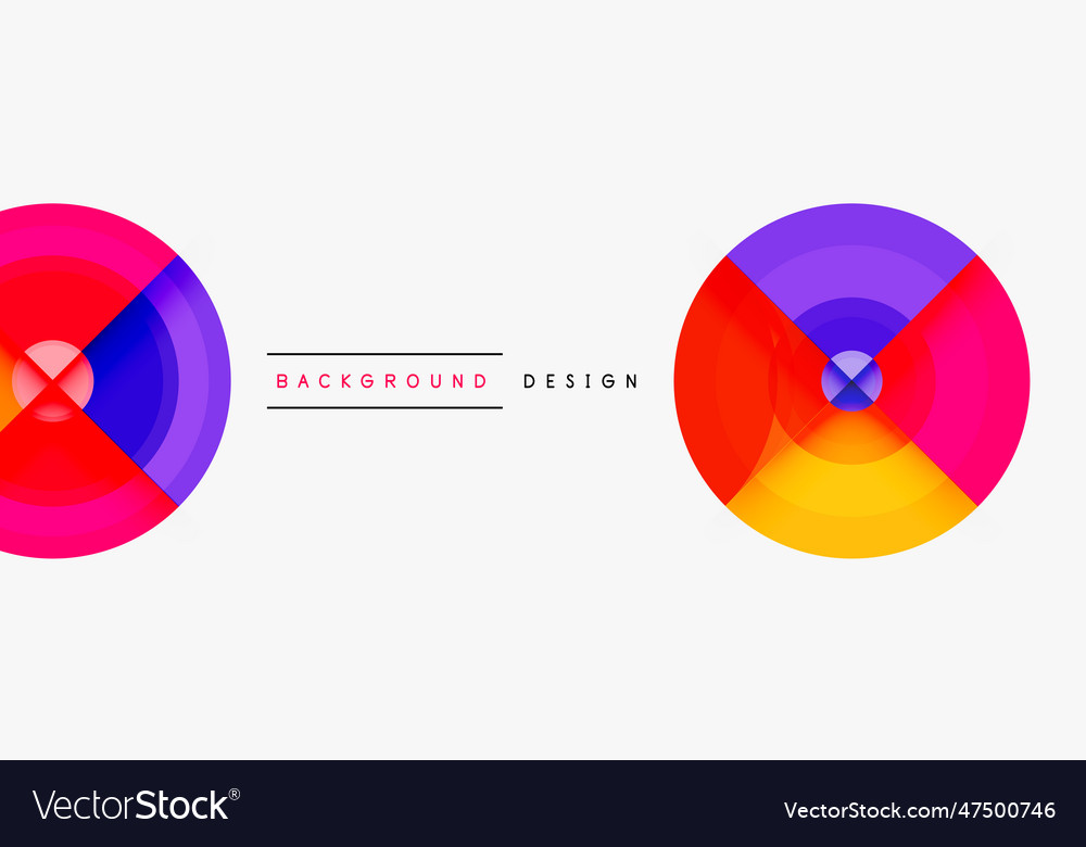 Creative circle geometric abstract background Vector Image